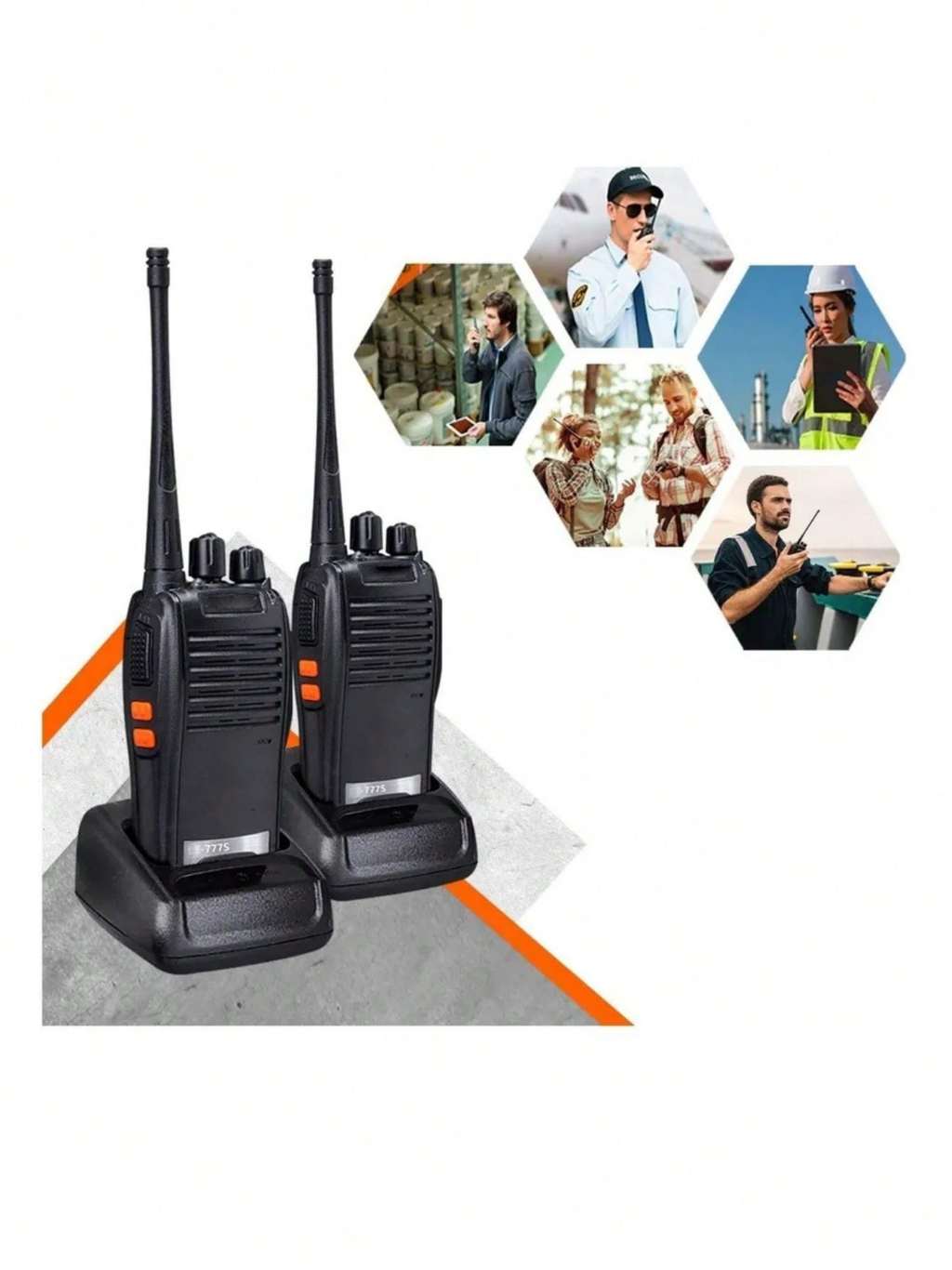 Kit 2 Radios Walk Talk Baofeng 777s Comunicador 16 Canais | Shopee Brasil