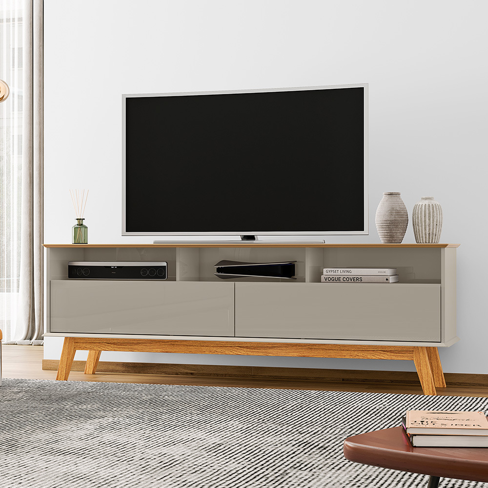 Rack Bancada Para TV 65 Polegadas Sala Elegant 2 Portas | Shopee Brasil