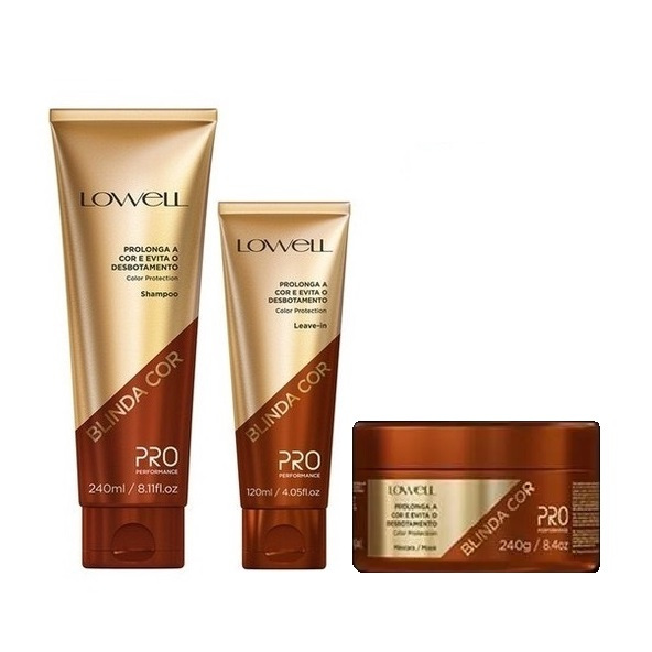 Kit Lowell Blinda Cor Pro Performance Shampoo 240ml + Leave-in 120ml ...