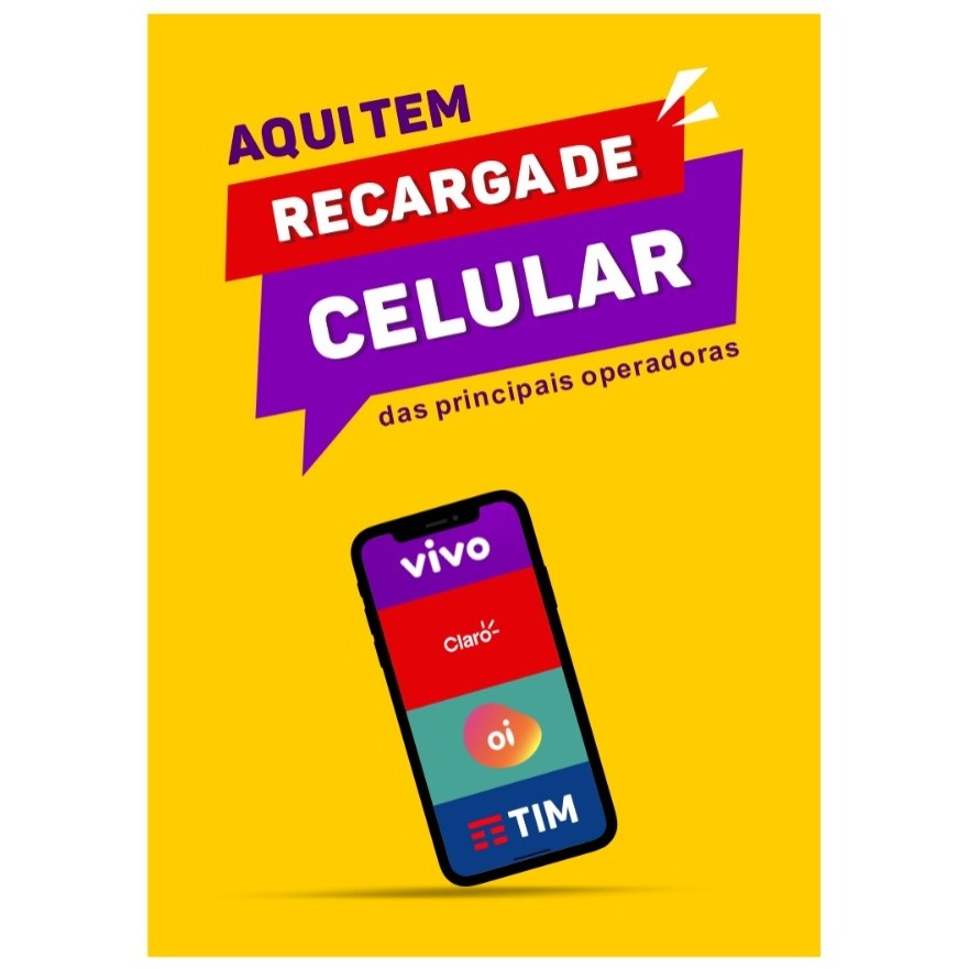 BANNER IMPRESSÃO DIGITAL 50X70 RECARGAS | Shopee Brasil