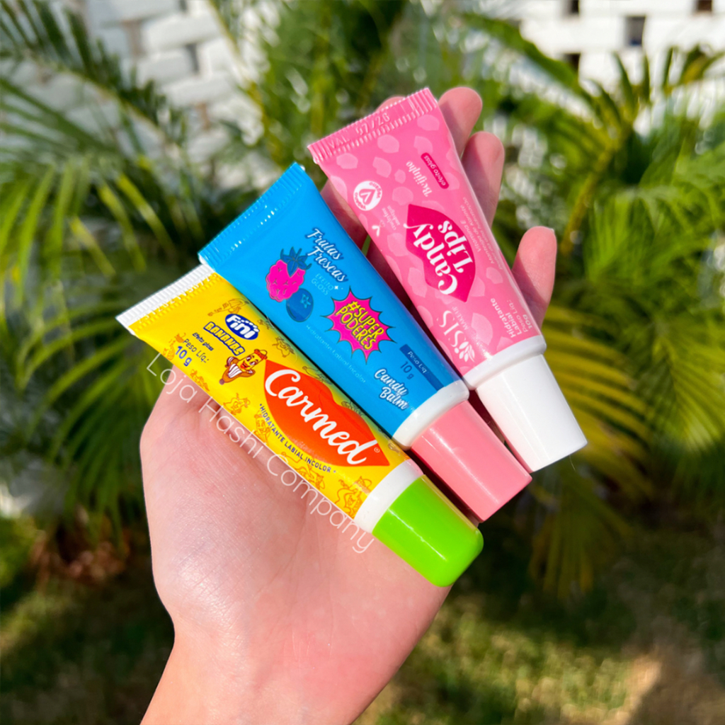 Kit 3 + Brinde Fini Candy Lips Super Poderes Carmed Hidratante Labial ...