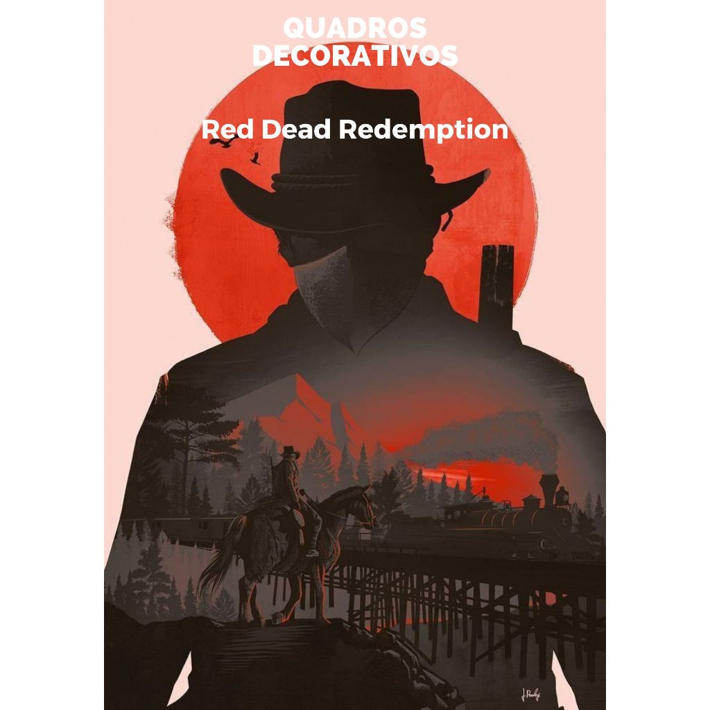 Red Dead Redemption Placas decorativas | Quadros Decorativos em MDF ...