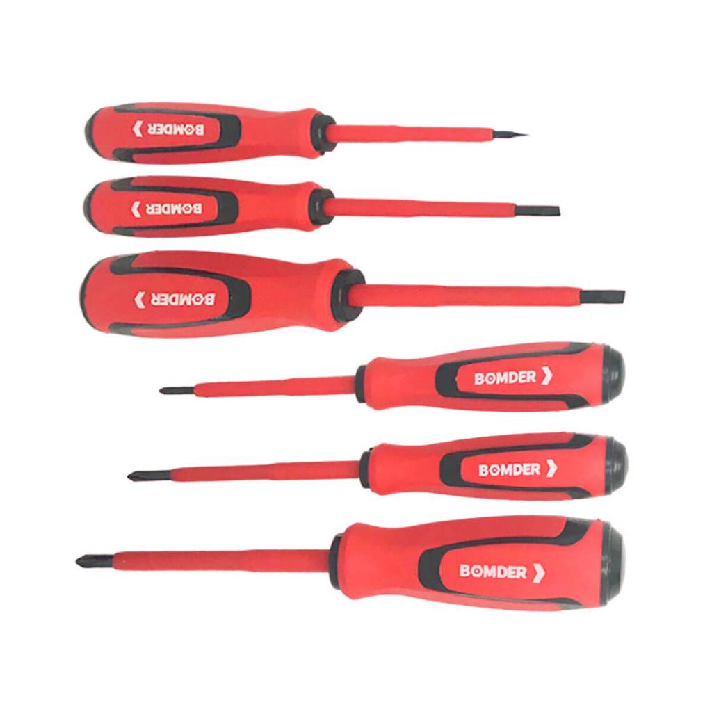 Kit Chave Philips e Fenda Com isolamento Antichoque Eletricista 6un ...