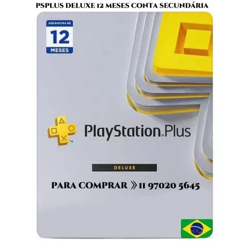 Playstation Plus Deluxe 12 meses (conta secundária) | Shopee Brasil
