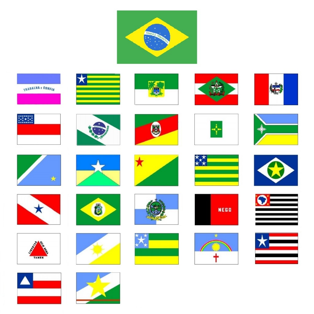 Kit 28 Mini Bandeiras Bordada Todos Os Estados Brasileiros Patch ...