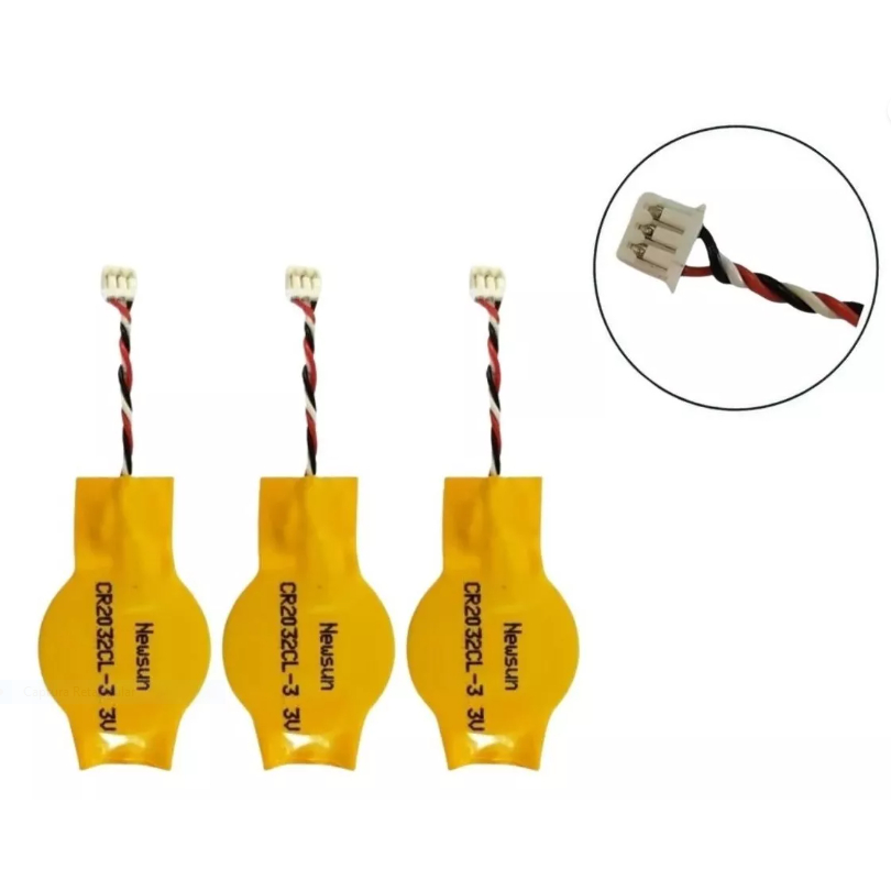 Kit 3 Bateria Pilha Bios Cmos 3v Cr2032 3 Pinos | Shopee Brasil