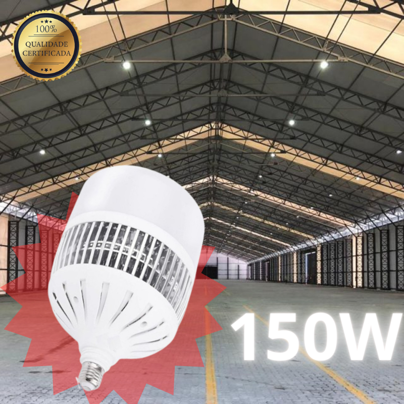 Lampada Led Super Bulbo 150W E27 / E40 Bivolt Branco Frio 6000K | Shopee Brasil