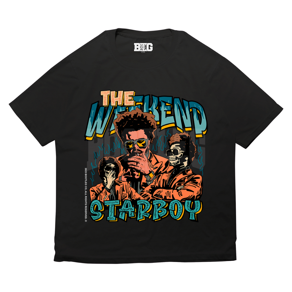 Camisa Básica The Weeknd StarBoy Arte Taylor Caveira Skull Smoke ...