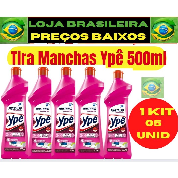 Kit 5 Uindades Multiuso Ype Tira Manchas 500ml | Shopee Brasil