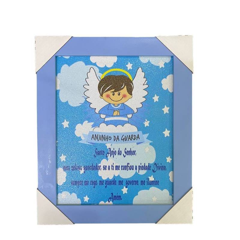 Quadro Santo Anjo Azul 20x25 cm | Shopee Brasil