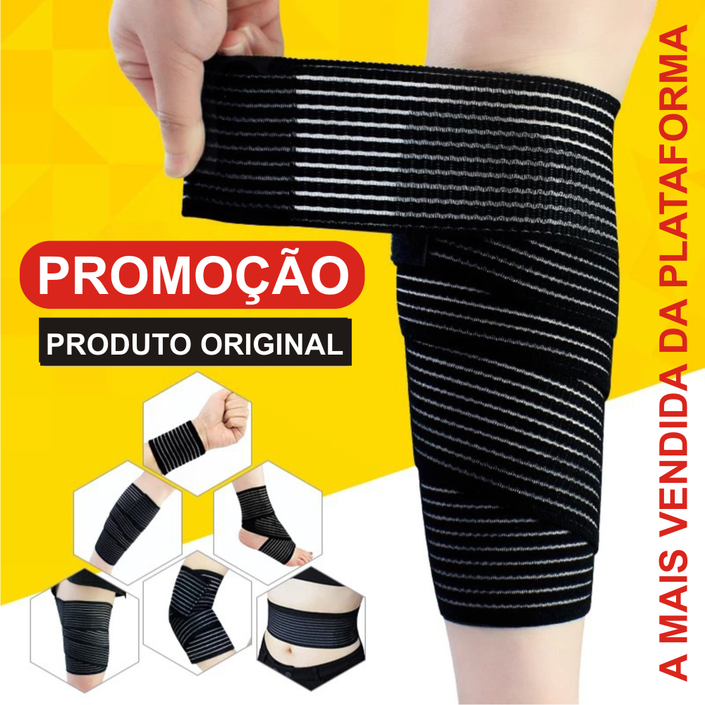 faixa de compressão multiuso strap treino powerlifting proteção joelho ...
