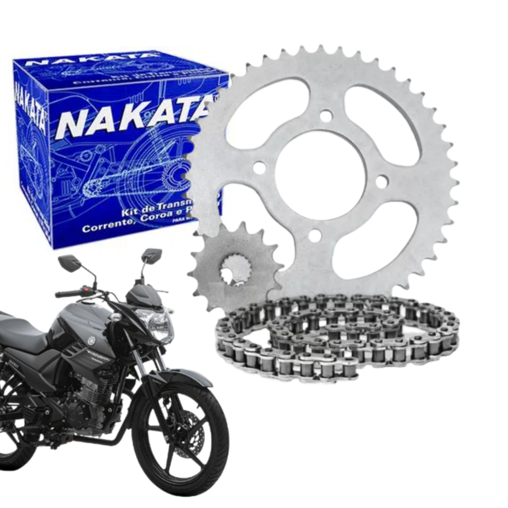Kit Relação Transmissão Tração Yamaha Fazer 150 2014 2015 2016 2017 ...
