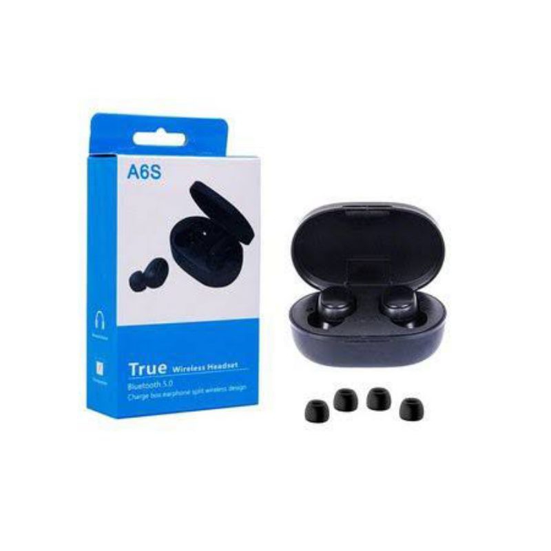 fone de ouvido A6S true wireless headset azul | Shopee Brasil