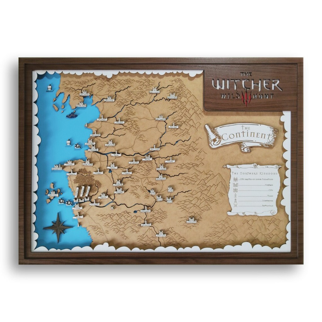 Mapa The Witcher 3 Wild Hunt - Mapa Corte a laser | Shopee Brasil
