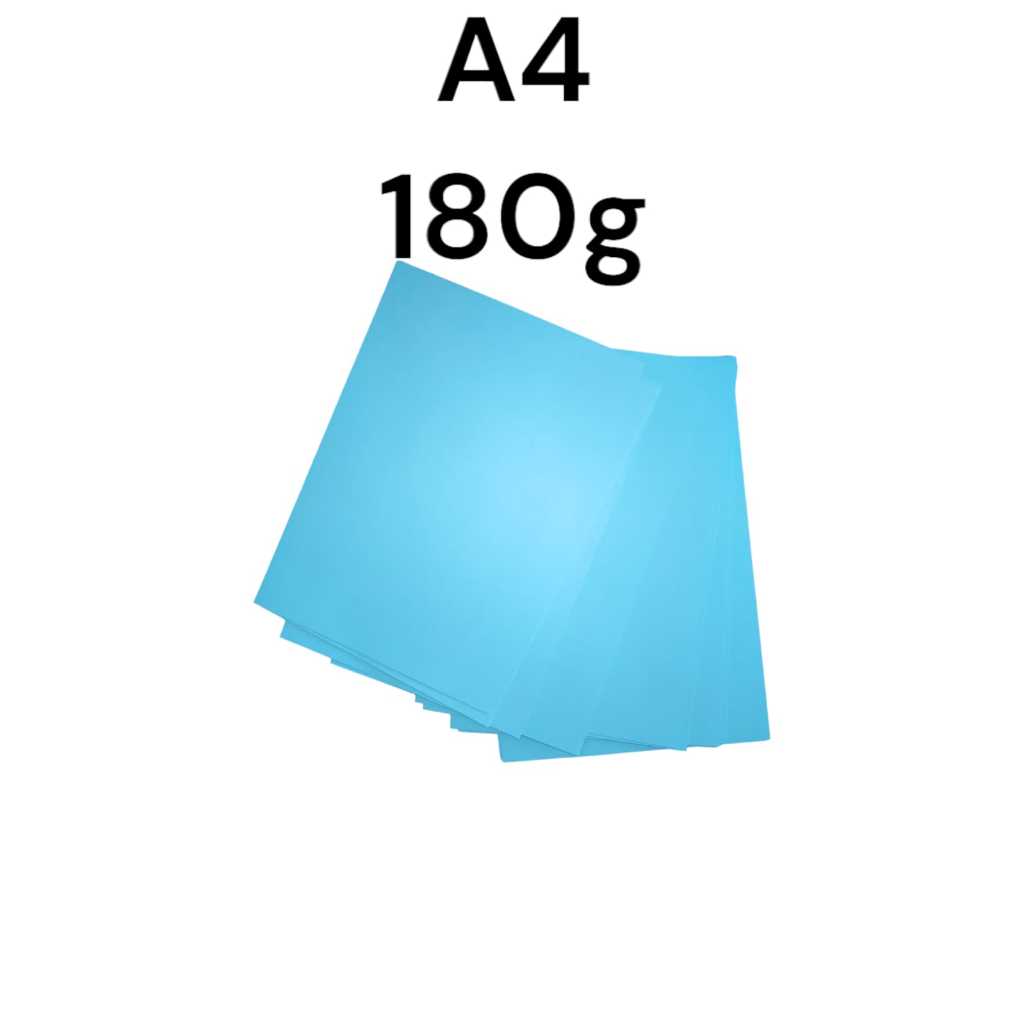 Papel Color Plus Azul A4 180g Massa Colorida 50 Folhas | Shopee Brasil