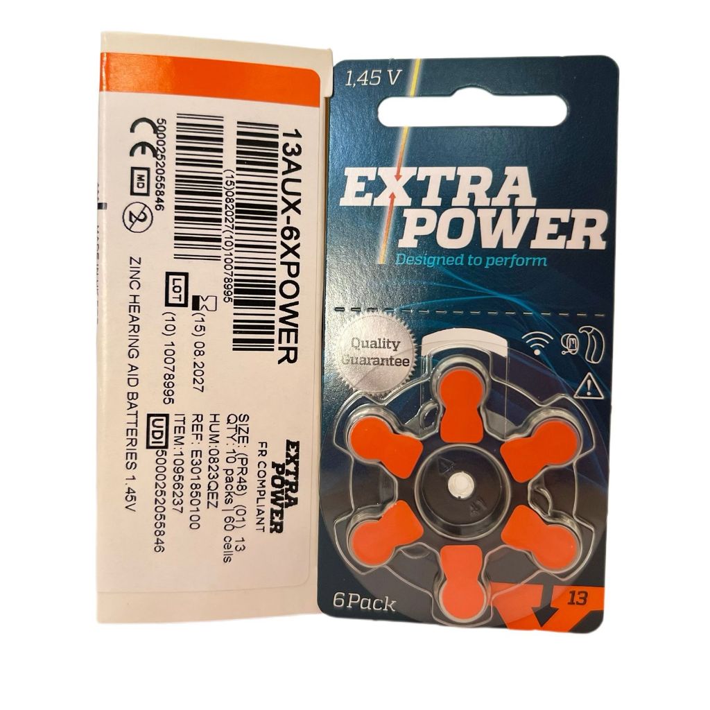 60 Pilhas Baterias 13 PR48 Aparelho Auditivo Extra Power 10 Cartelas C/ 6 Unidades | Shopee Brasil