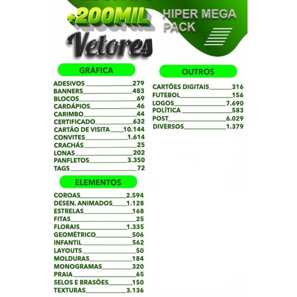 200 mil vetores Super Mega Pack CorelDraw 2023 Pack em 12 DVDs | Shopee Brasil