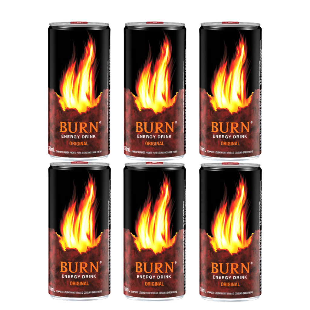 Energético BURN ENERGY DRINK ORIGINAL 260ML Fardo C/6 Unidades | Shopee ...