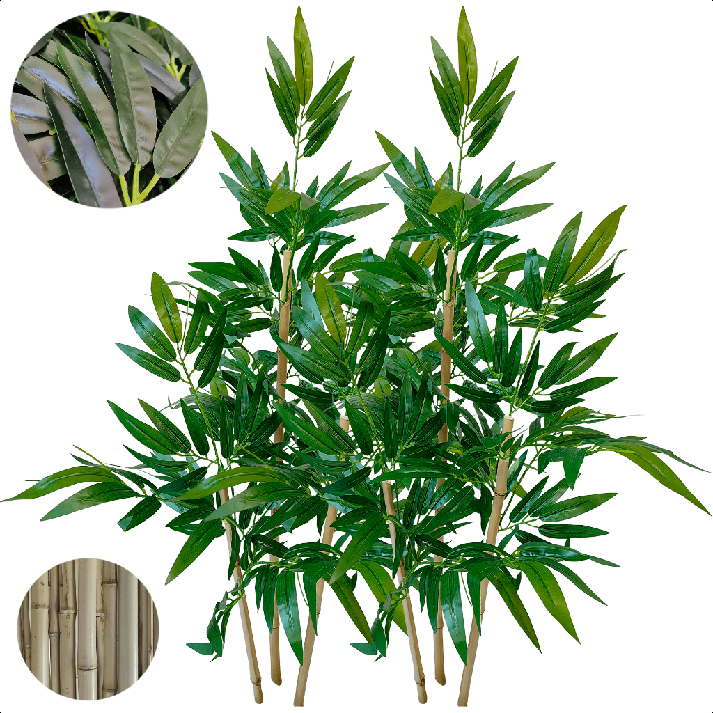 2 Bambu Artificial Grande Decoração Toque Real Sem Vaso | Shopee Brasil