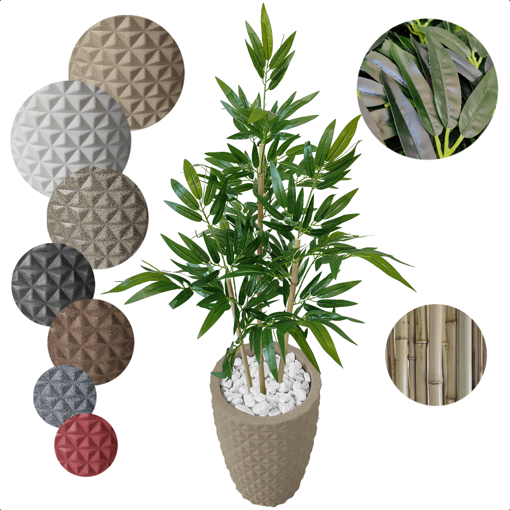 Bambu Artificial Planta Grande Japones Vaso Decoração Sala - Melhora o ...