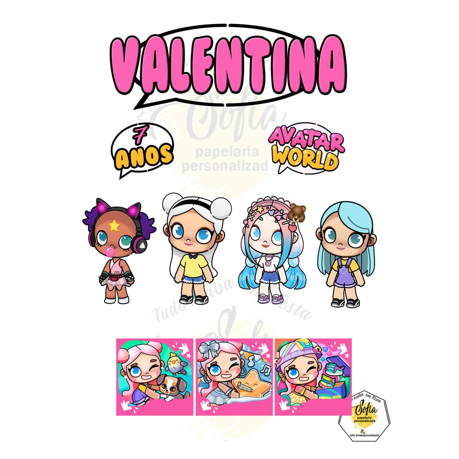 Topo de bolo AVATAR GAME WORLD topper de personalizado | Shopee Brasil