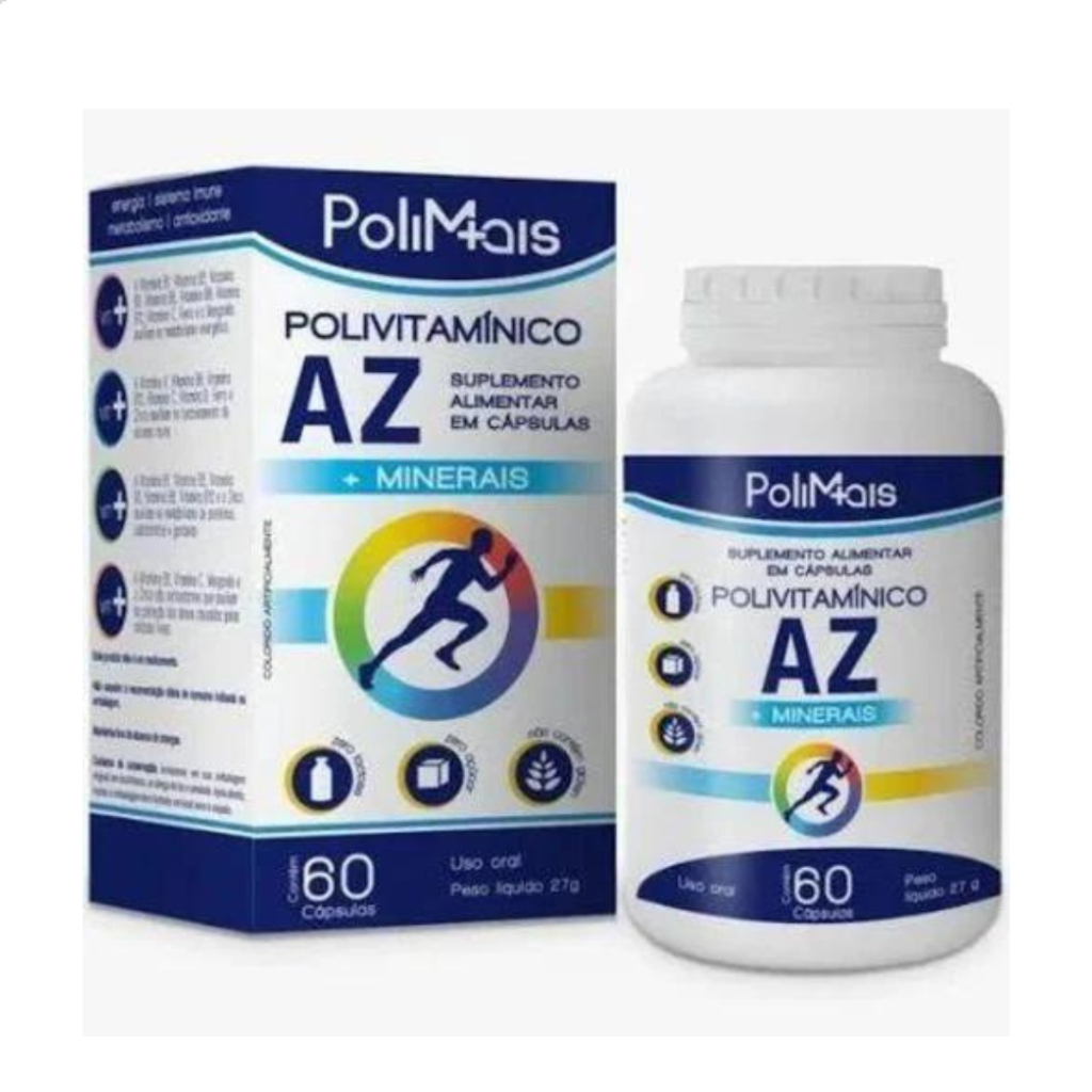 Vitamina Polimais A-z 60 Capsulas polivitaminíco | Shopee Brasil