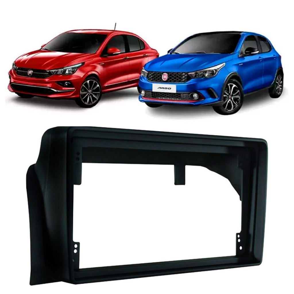 Moldura Painel Dvd 2 Din 7 Polegadas Fiat Argo Cronos 2018 a 2022 Preto | Shopee Brasil