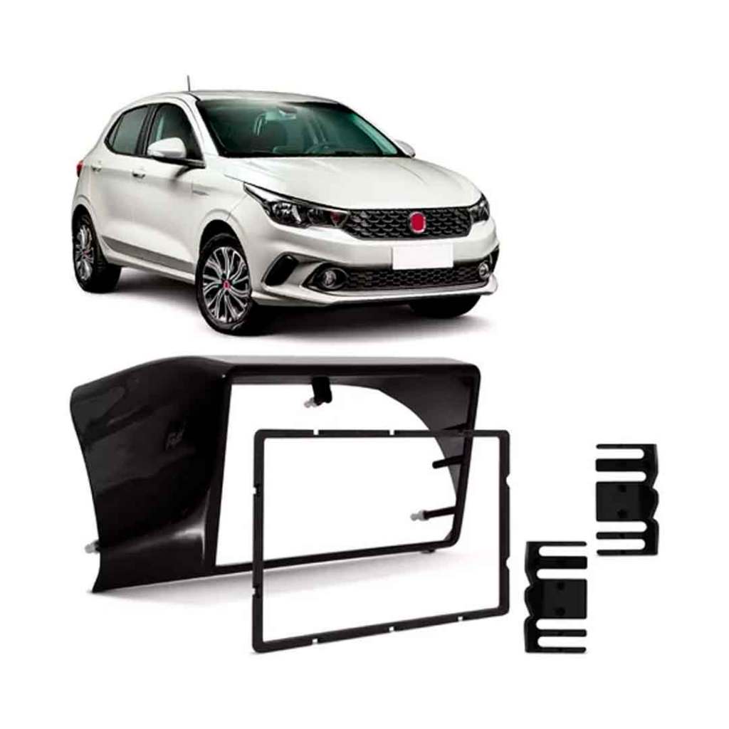 Moldura Painel 2din Multimidia 7 Polegadas Fiat Argo Cronos 2018 a 2022 Preto Fosco | Shopee Brasil