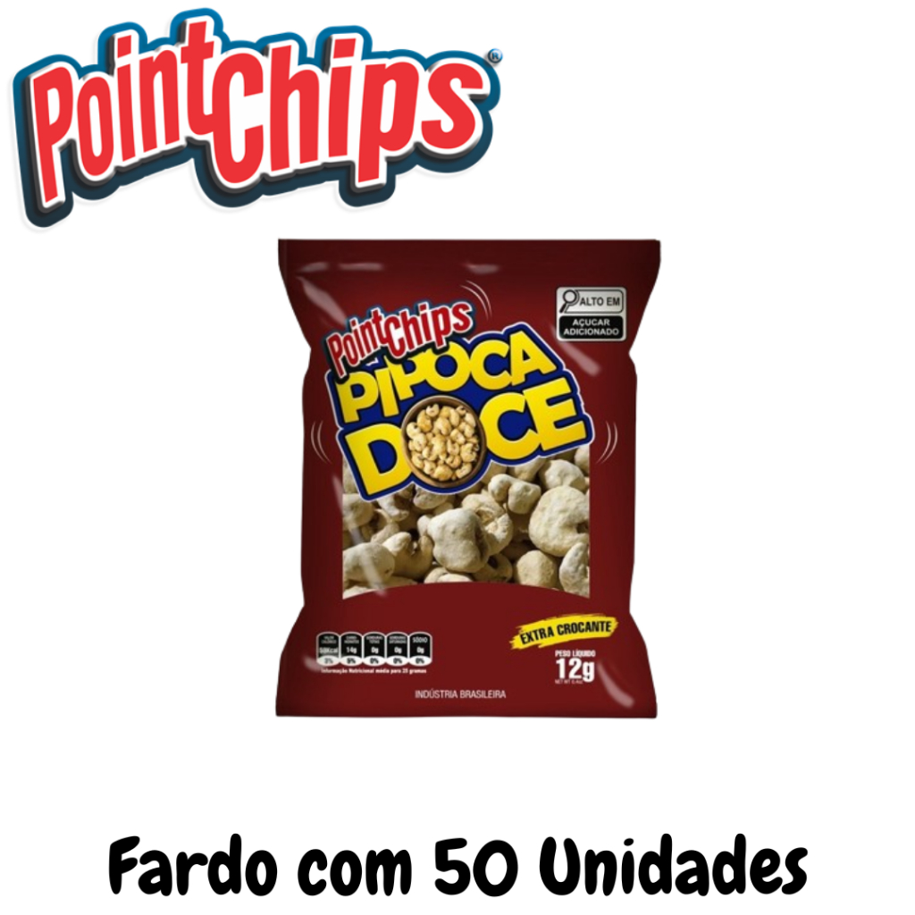 Pipoca Doce Point Chips 12 Gramas - Fardo com 50 Unidades | Shopee Brasil