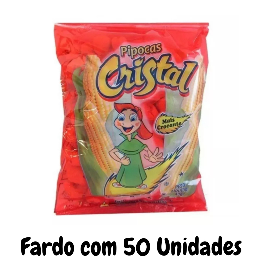 Pipoca Doce Cristal 12 Gramas - Fardo com 50 pacotes | Shopee Brasil