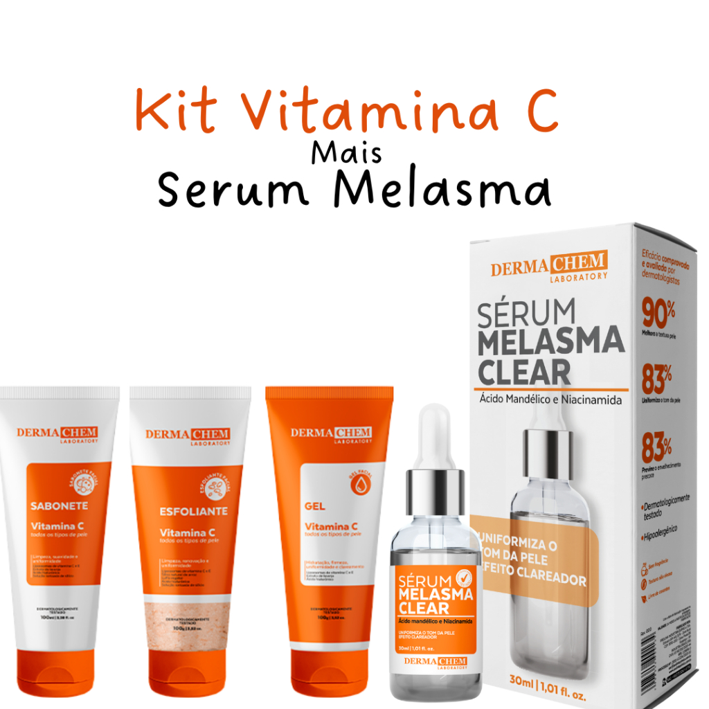 Kit Vitamina C mais Serum Melasma DErmachem | Shopee Brasil
