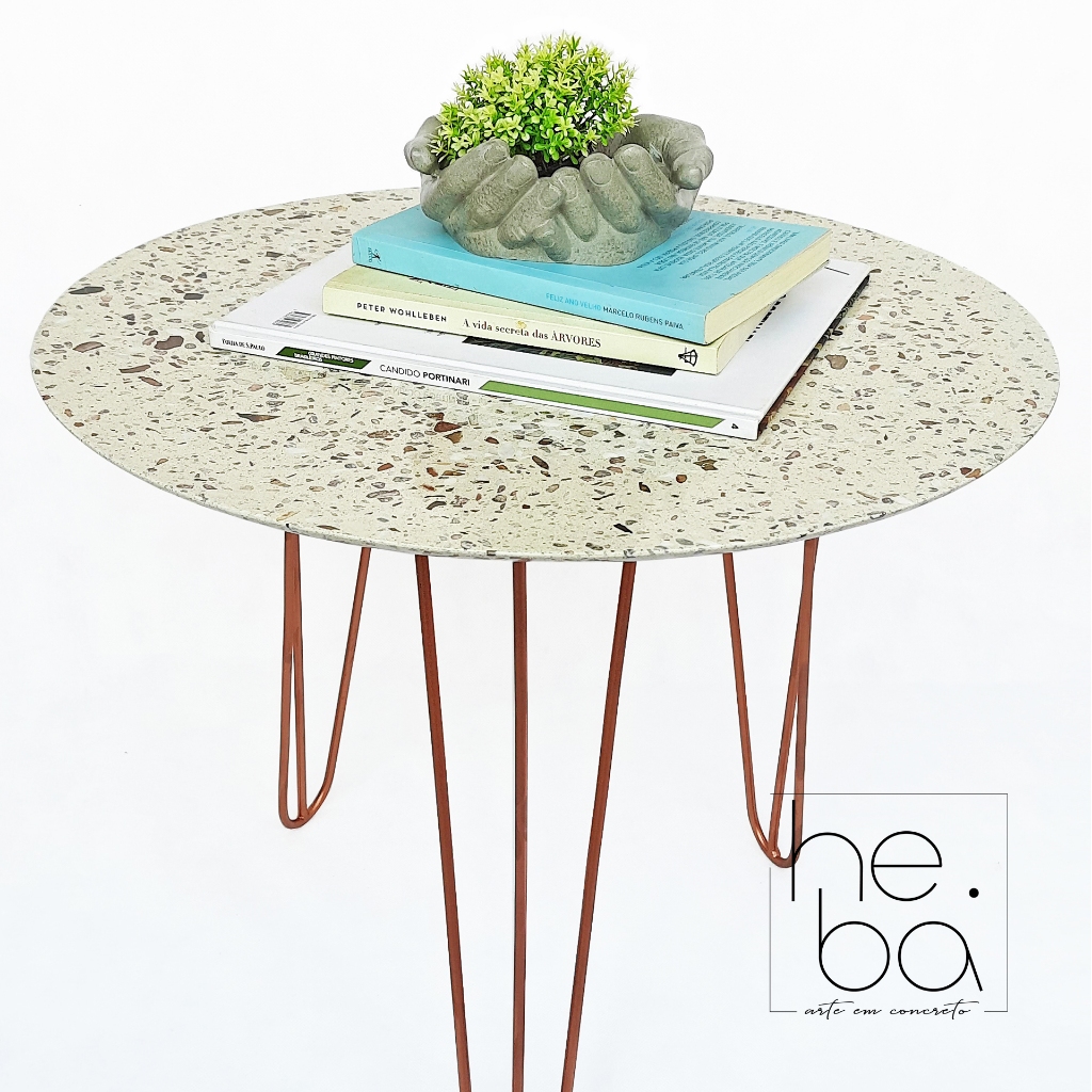 Mesa de Centro em Concreto Granilite | Shopee Brasil