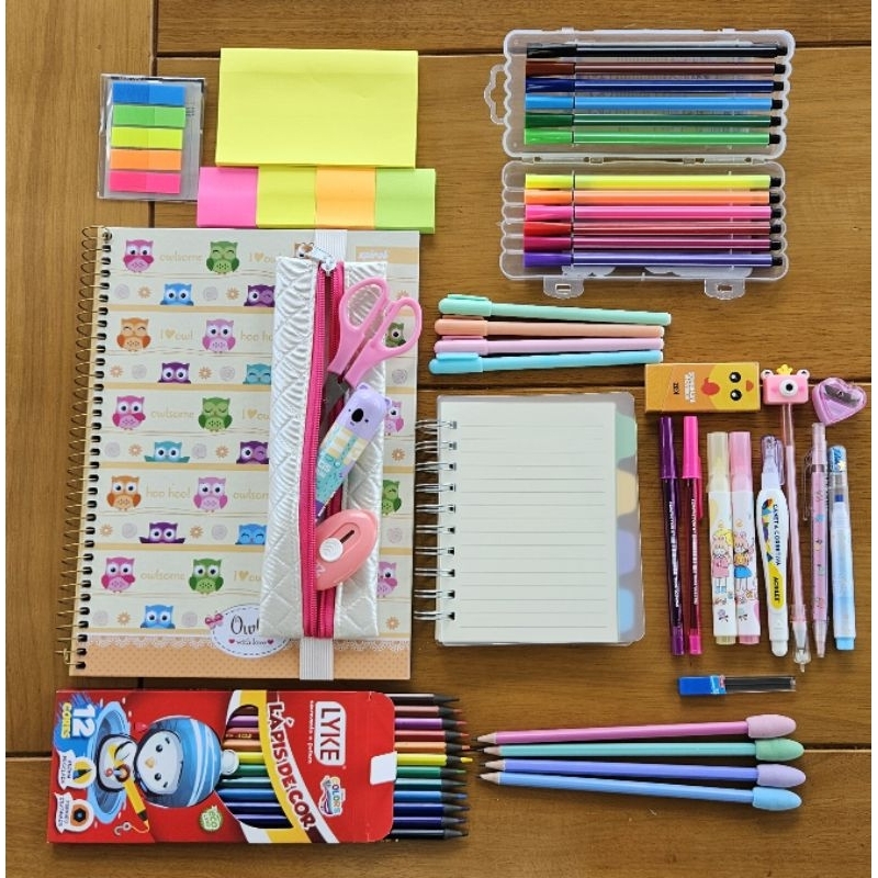 kit papelaria fofa 02, universitário, kit volta as aulas, kit home ...