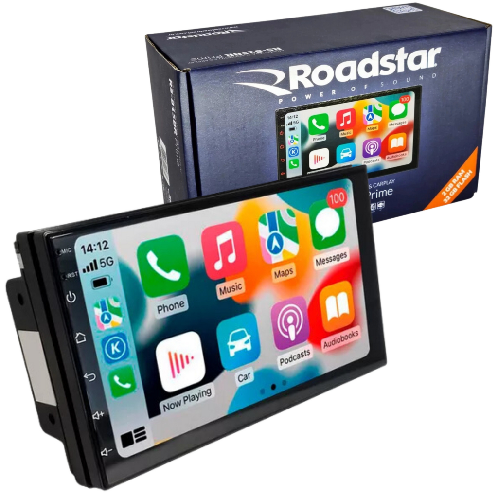 Multimídia Carplay Android Auto Tela Capacitiva de 7" GPS Bluetooth Wi-Fi USB MP3 FM Aux 4X50W ...