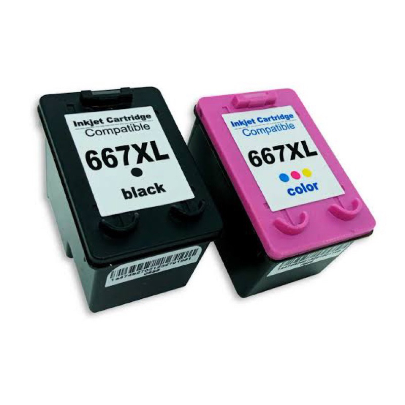 Cartuchos 667xl Preto + Color 1275 2375 2376 2776 6475 6476 | Shopee Brasil