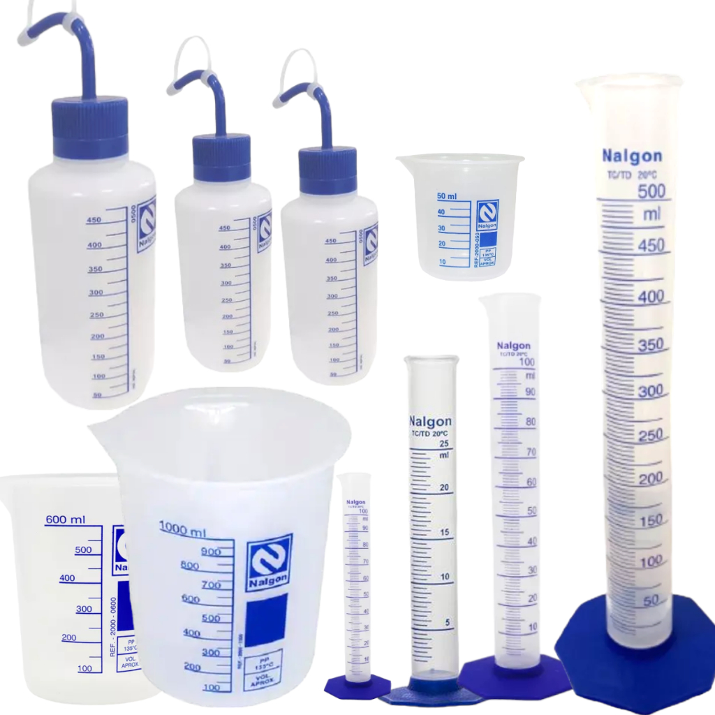 Kit laboratório cientista plástico com bequer jarra plastica proveta ...