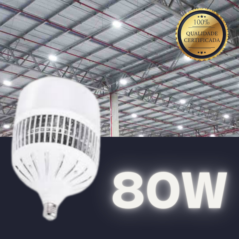 Lampada Economica Bulbo 80w Bivolt 6500K Branco Frio | Shopee Brasil