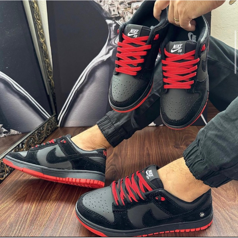 Tenis Nike preto+vermelho | Shopee Brasil