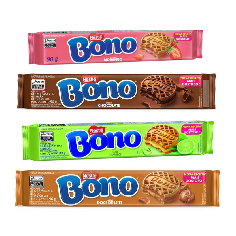 Caixa Com 6 Biscoito Bono Nestle 90g | Shopee Brasil