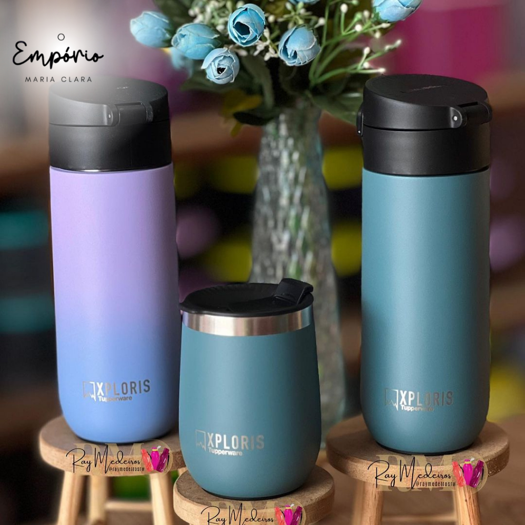 Linha Garrafa Térmica Xploris Tupperware | Tamanhos A Escolher | Shopee ...