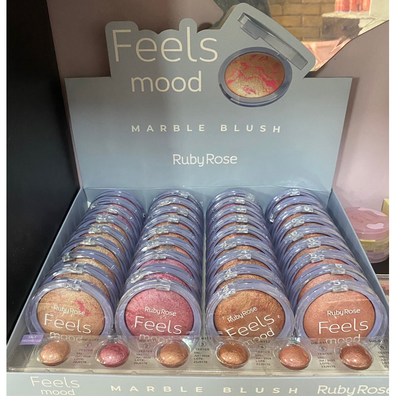 maquiagem Blush marble feels mood Ruby Rose | Shopee Brasil