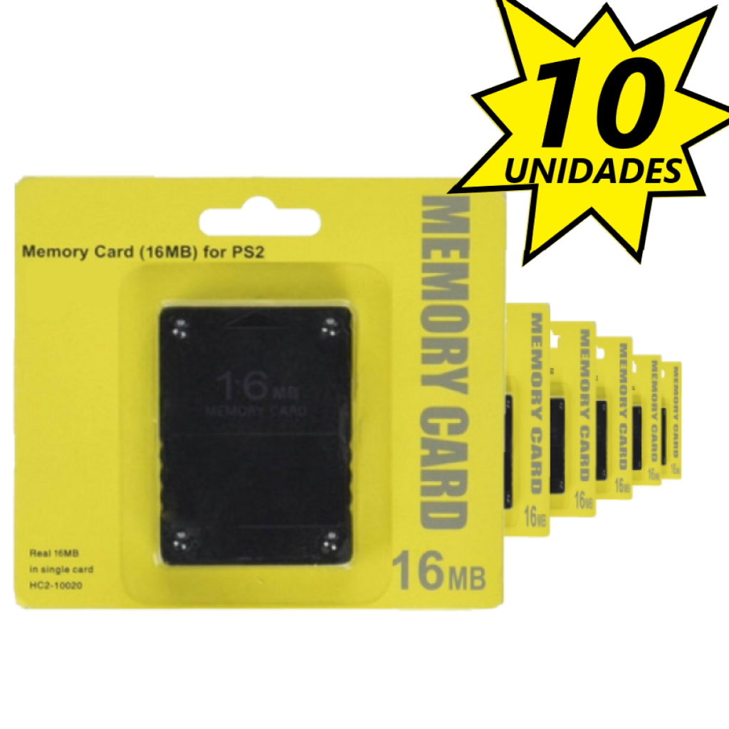 kit 10 memory card 16mb para ps2 playstation 2 atacado | Shopee Brasil
