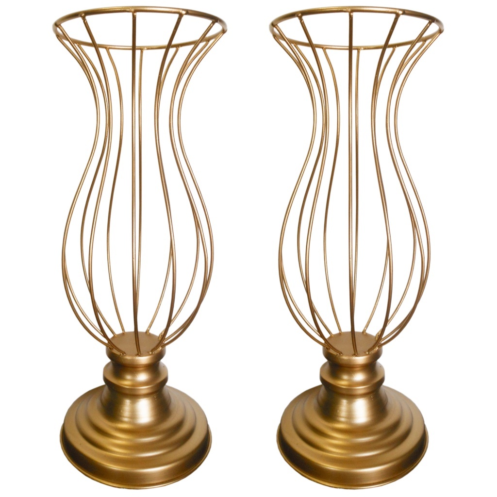 kit de vasos aramados de 60cm dourados | Shopee Brasil