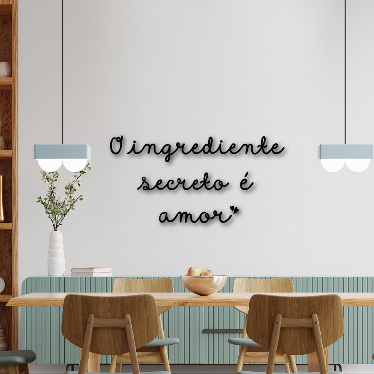 Frase o Ingrediente Secreto é Amor em MDF 3mm | Shopee Brasil