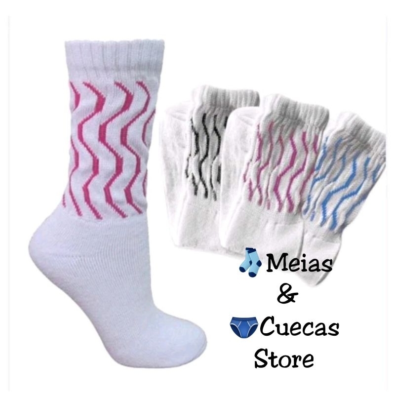 kit 4 Pares Meias Aeróbica Meia Feminina Academia Ideal Para Ginástica ...