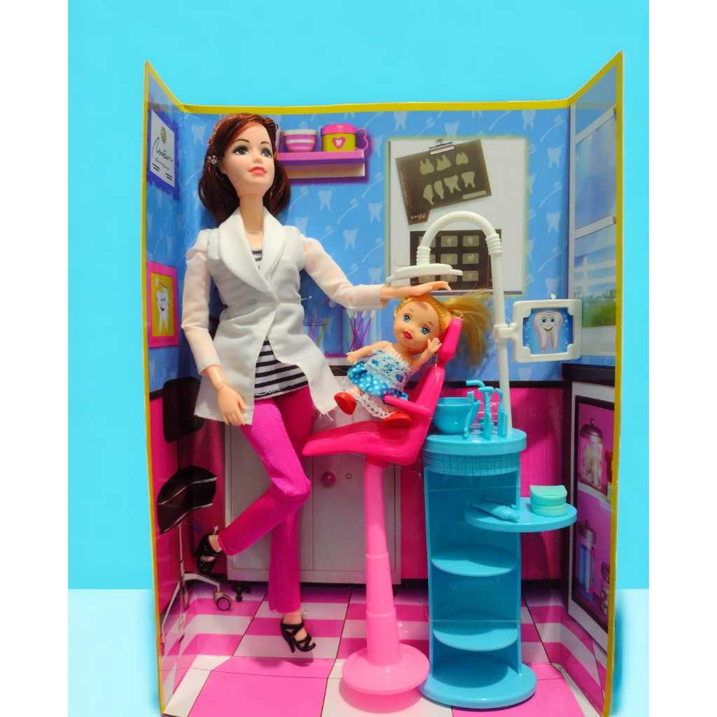 Brinquedo Boneca Dentista Bethany Com Paciente Boneca profissões Estilo ...