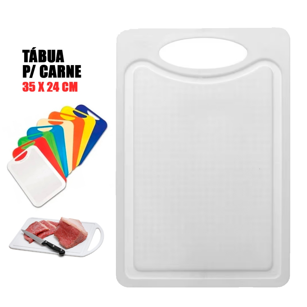 Tábua De Corte Carne Churrasco Cozinha Pvc CORES DIVERSASHigiênica ...