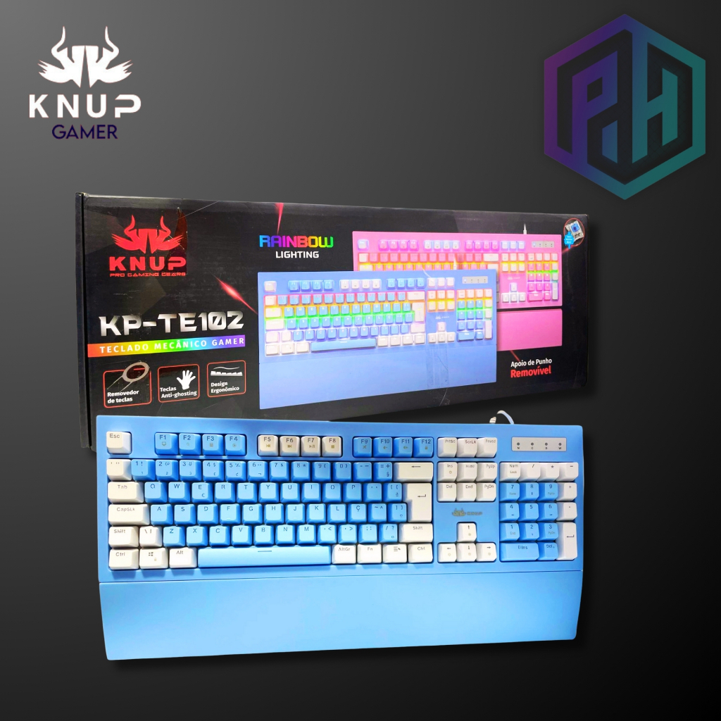TECLADO KNUP GAMER MECANICO TE102 | Shopee Brasil