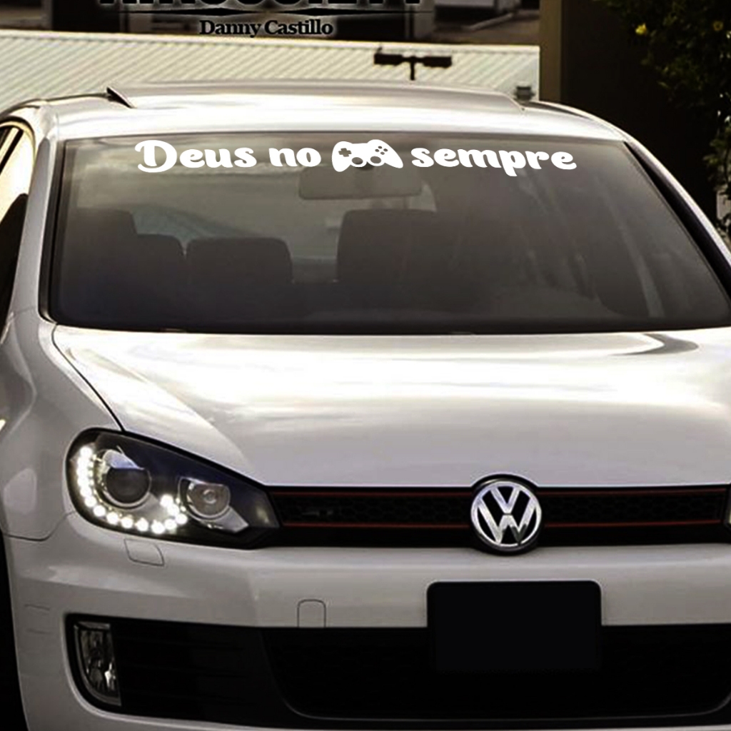 Adesivo Parabrisa Deus no controle sempre Frase Carro Rebaixado Dub Som Automotivo Vidro Cristão ...