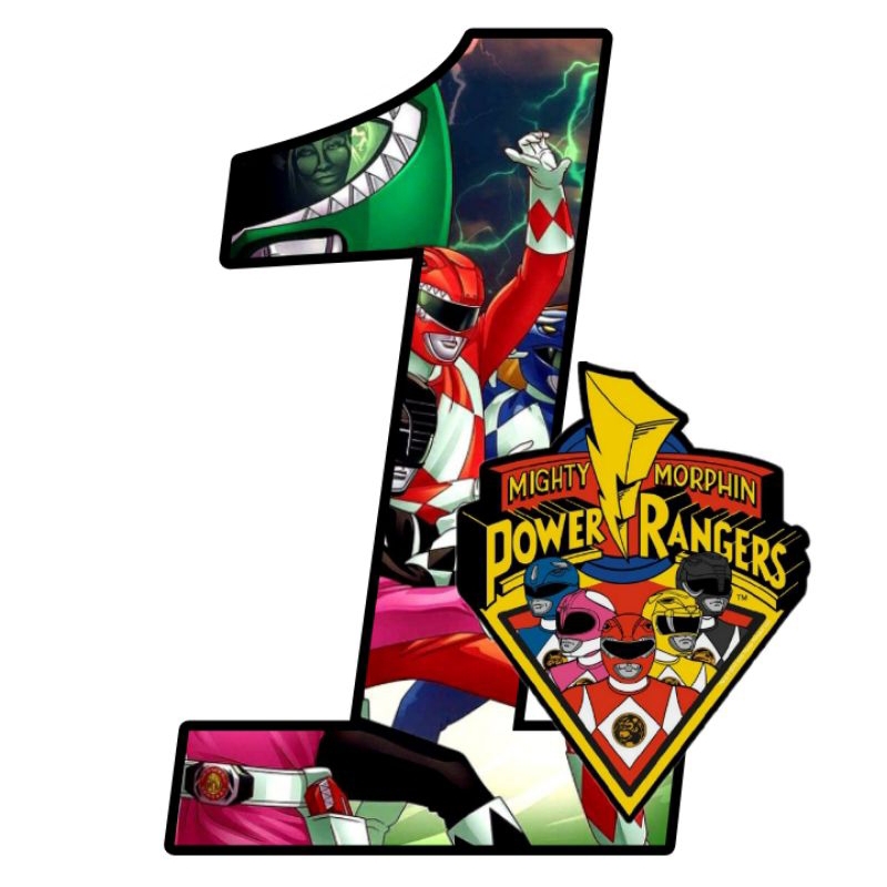 display De Números, Power Rangers. | Shopee Brasil